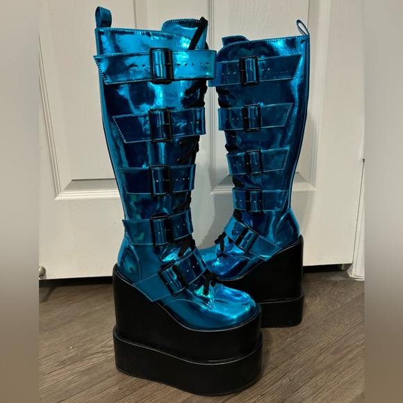 Dolls Kill | Shoes | Nwob Dolls Kill X Hatsune Miku Blue Platform Boots ...